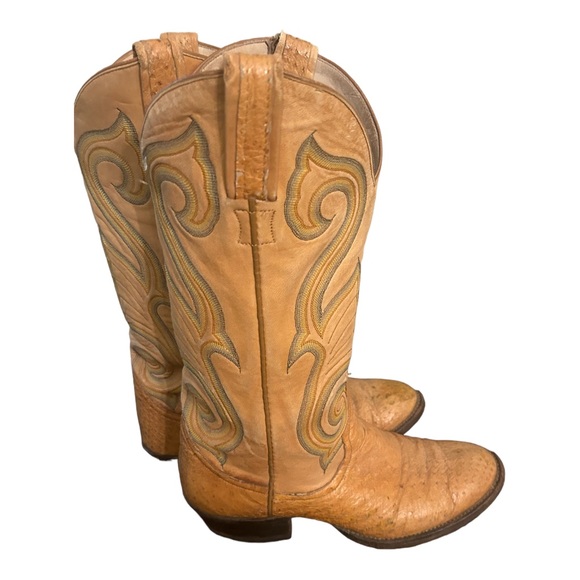 Larry Mahan | Shoes | Vintage Larry Mahan Ostrich Leather Toe Heel ...